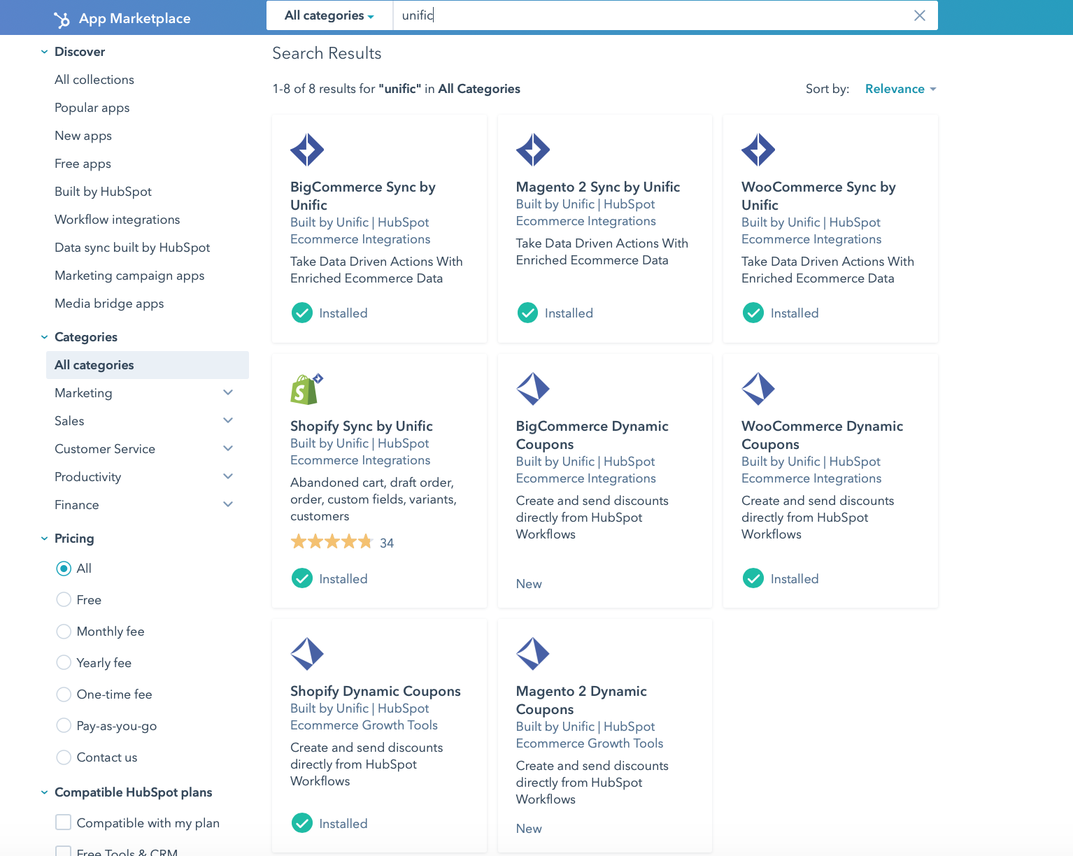 Try our Unific Integration from a trial HubSpot account Try our Unific Integration from a trial HubSpot account